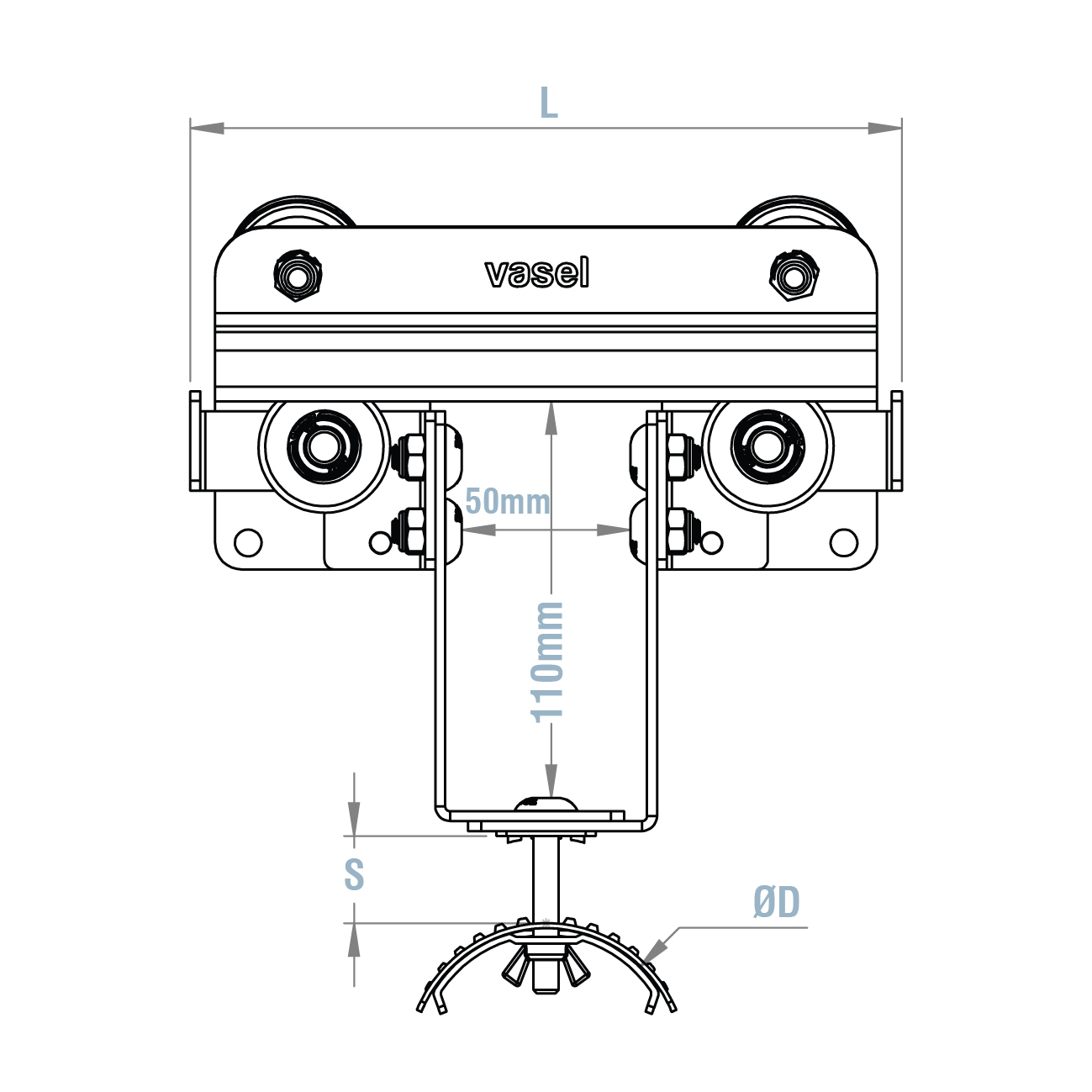 I-Beam Tow Trolley for Flatform Cables (2015 Series) - VASEL ...