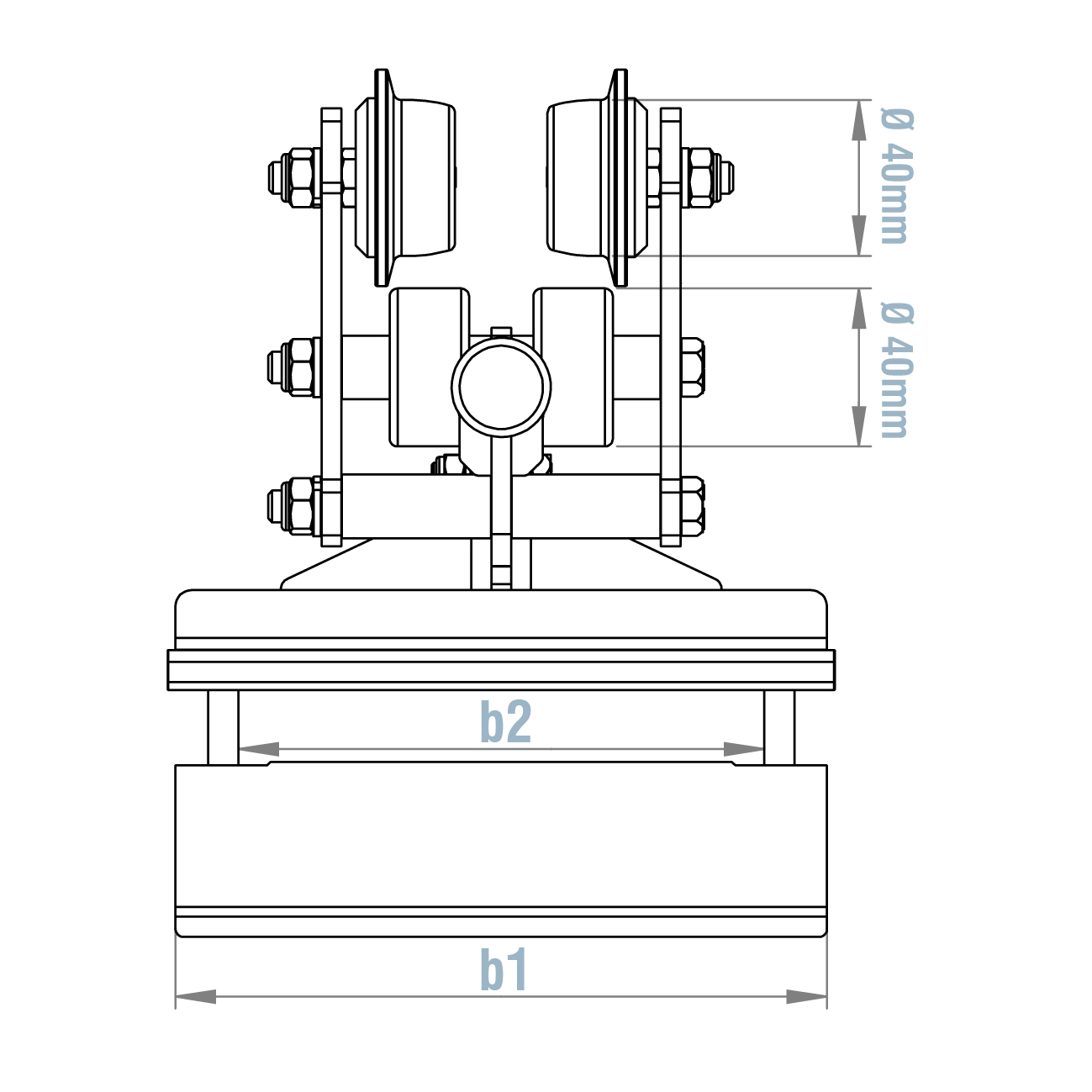 I-Beam Cable Trolley (2050 Series) - VASEL Electromechanic