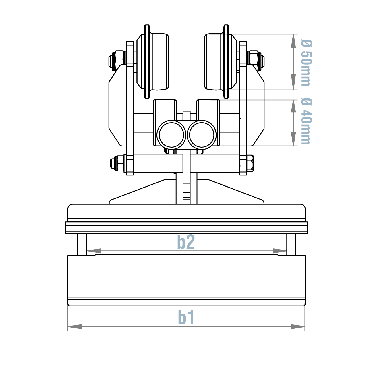 I-Beam Cable Trolley (2060 Series) - VASEL Electromechanic
