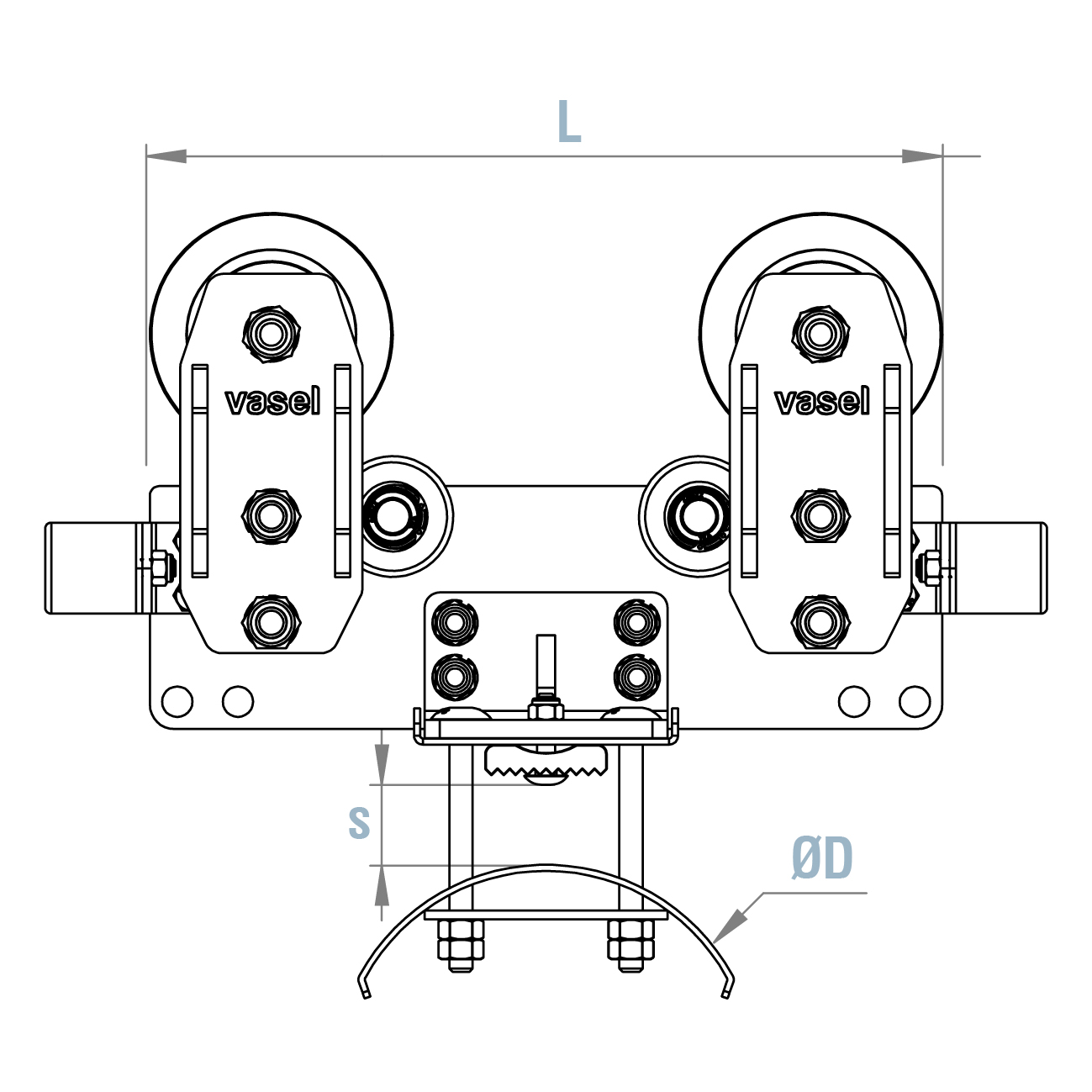I-Beam Cable Trolley (2070 Series) - VASEL Electromechanic