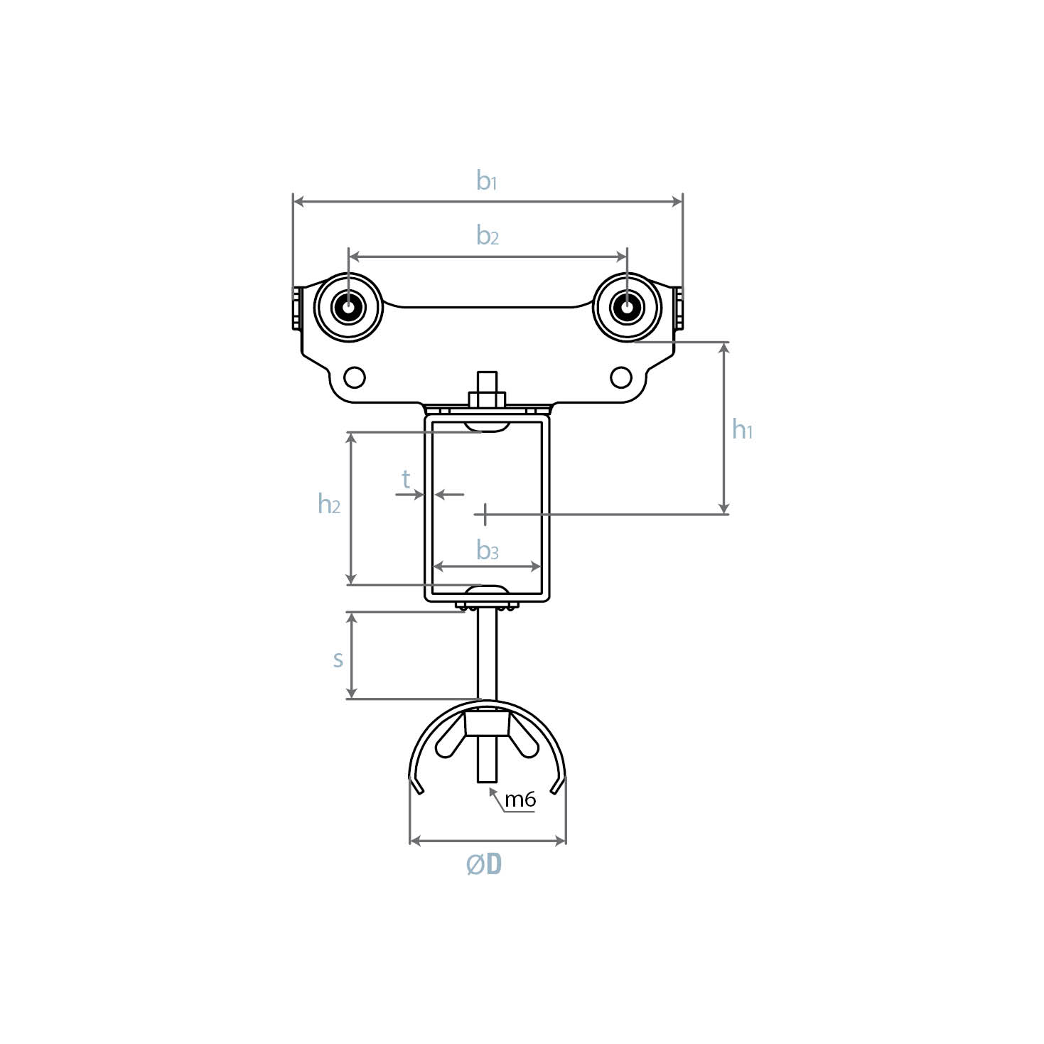 Towing Trolley for Flatform Cables - VASEL Electromechanic