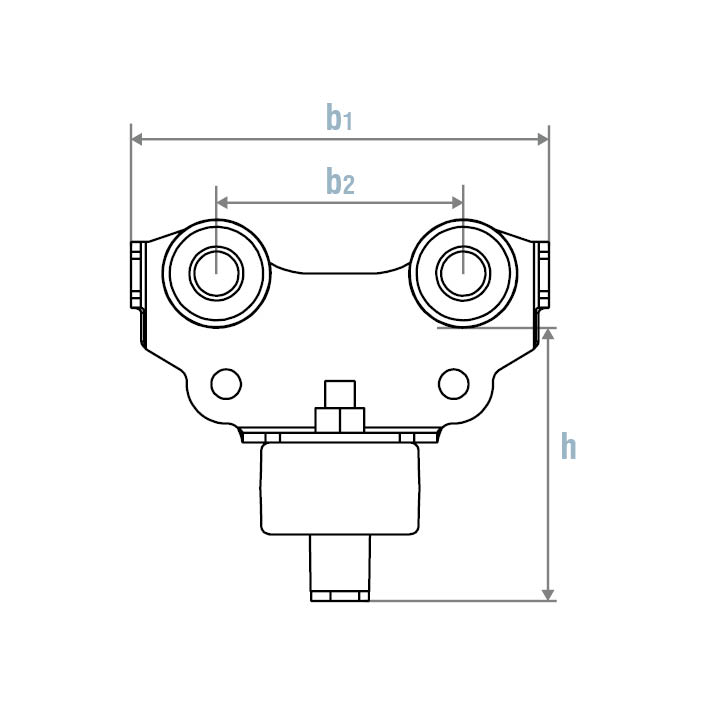 Steel Trolley (ball joint) - VASEL Electromechanic