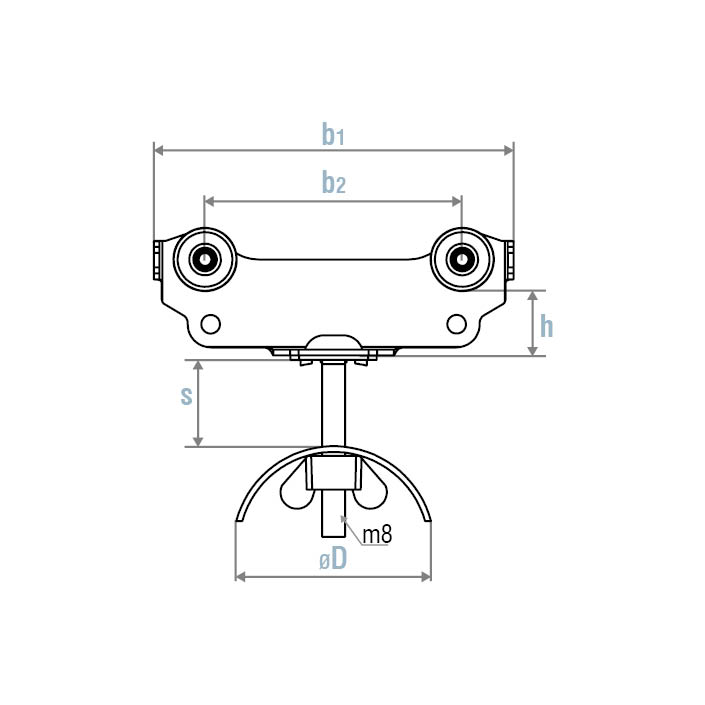 Steel Trolley for Flatform Cables - VASEL Electromechanic