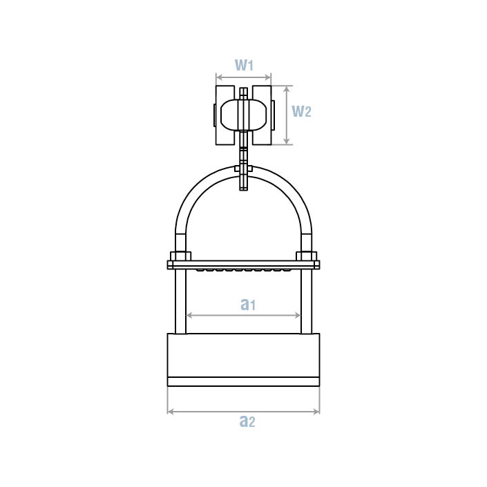 Steel Trolley for Flatform Cables (u-bolt) - VASEL Electromechanic