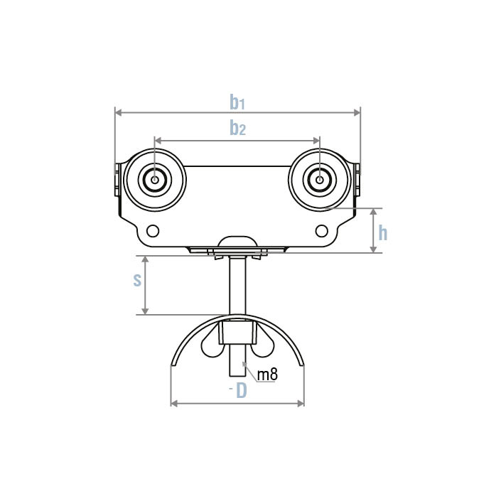 Steel Trolley for Flatform Cables - VASEL Electromechanic